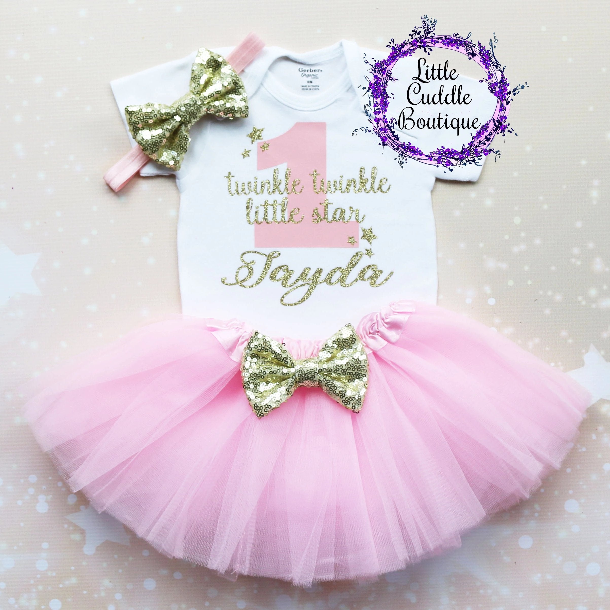 Personalized Twinkle Twinkle Birthday Tutu Outfit-Little Cuddle Boutique