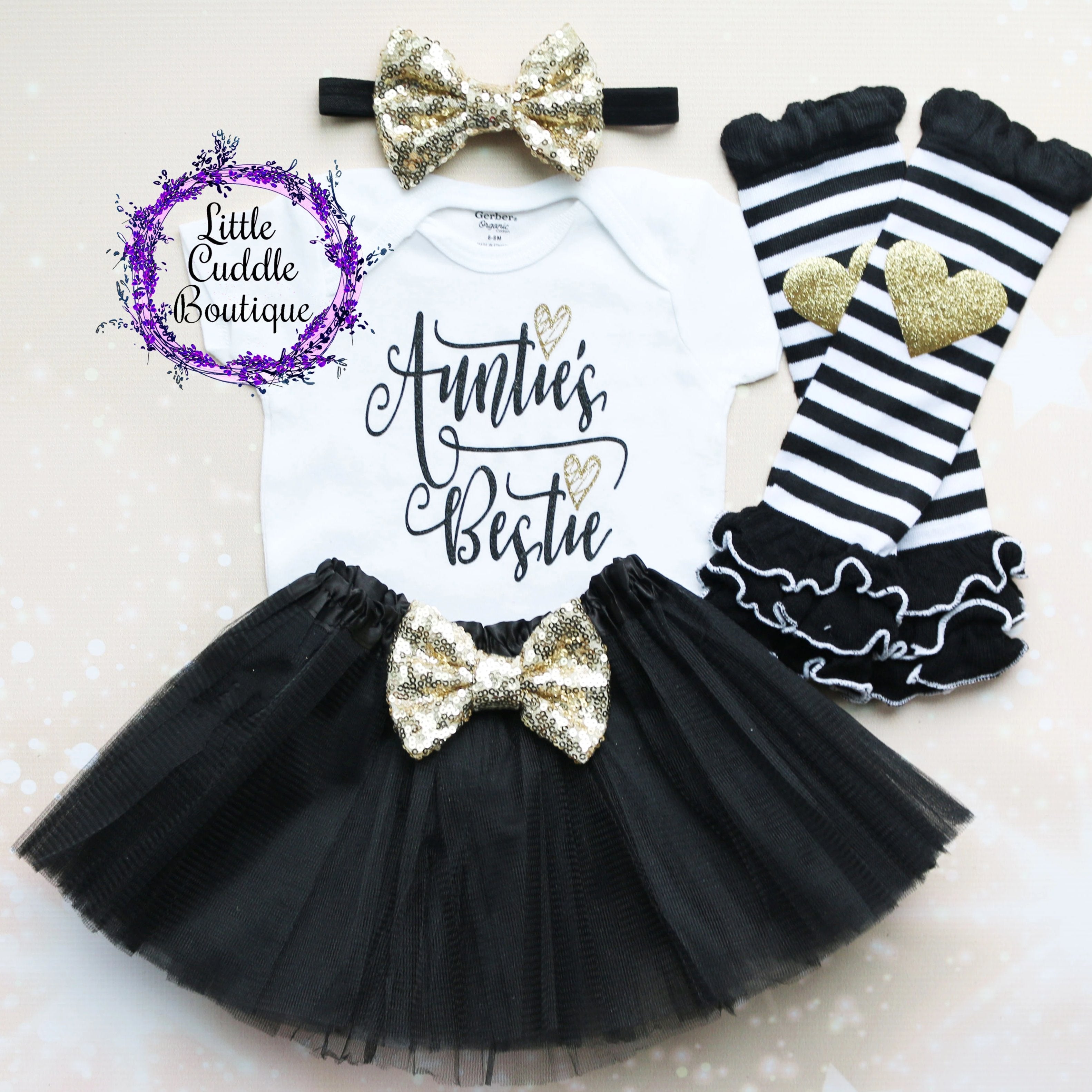 Auntie's Bestie Tutu Outfit-Little Cuddle Boutique
