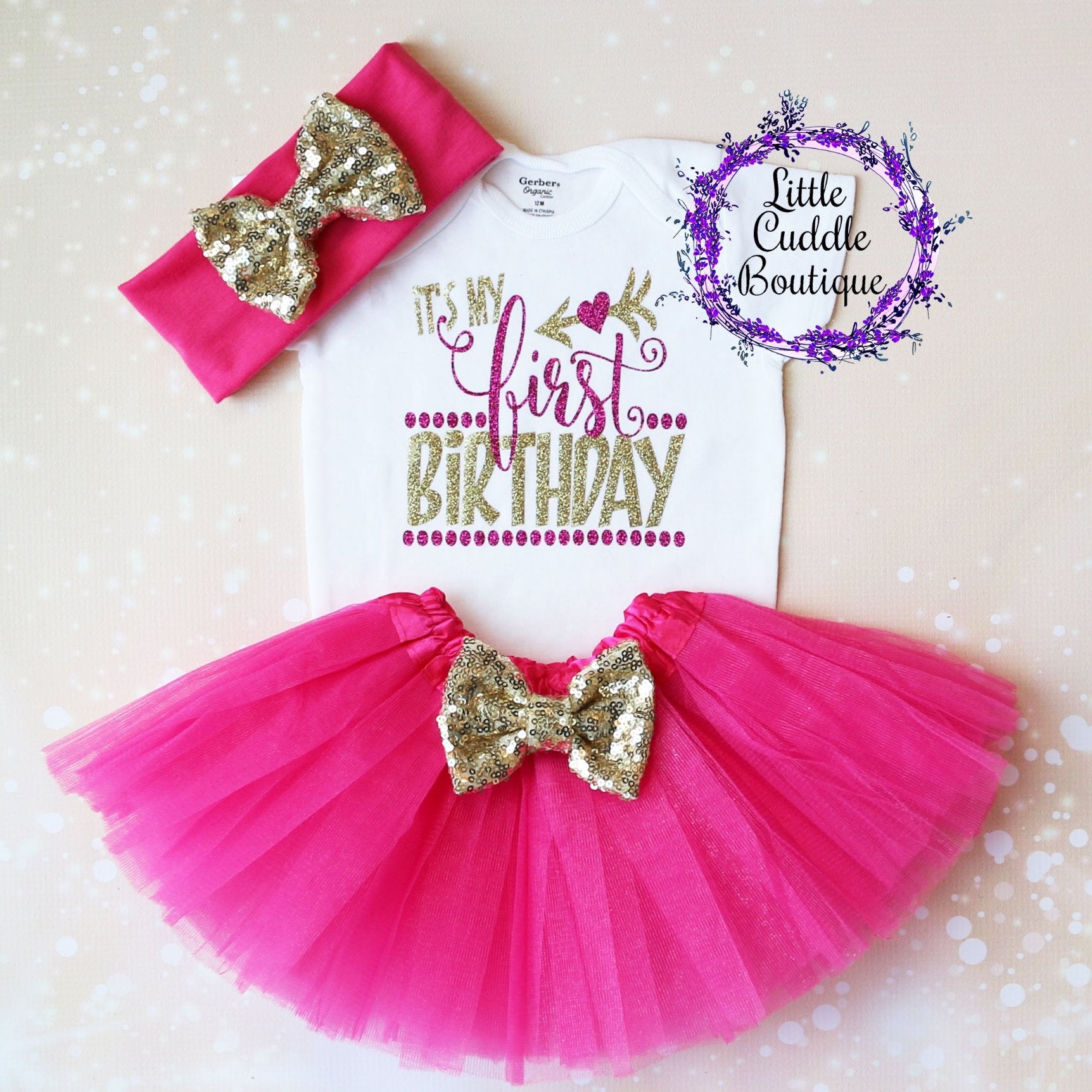 It's My First Birthday Baby Tutu Outfit-Little Cuddle Boutique