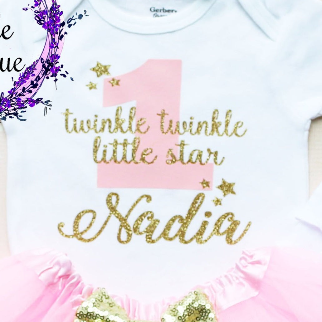 Personalized Twinkle Twinkle First Birthday Tutu Outfit-Little Cuddle ...
