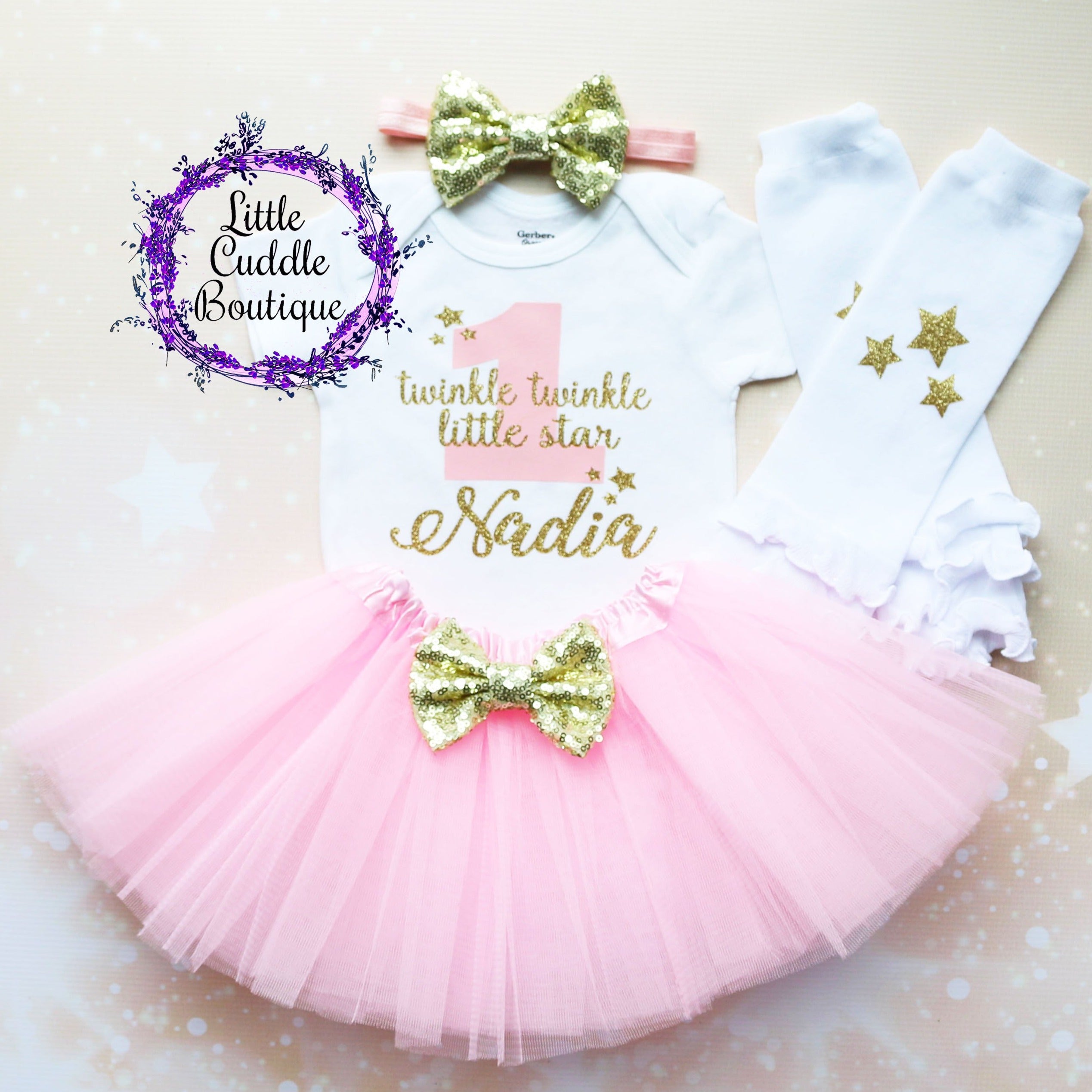 Personalized Twinkle Twinkle First Birthday Tutu Outfit-Little Cuddle ...